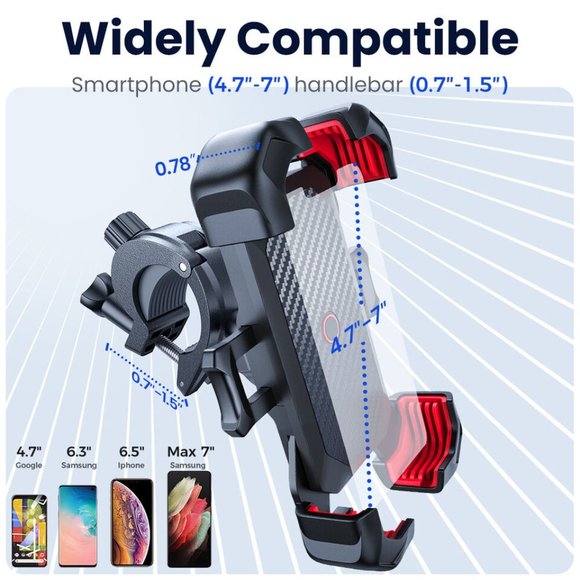 MM Electronicles | Accessories | Motorcycle Phone Mount Auto Lock 0mph ...